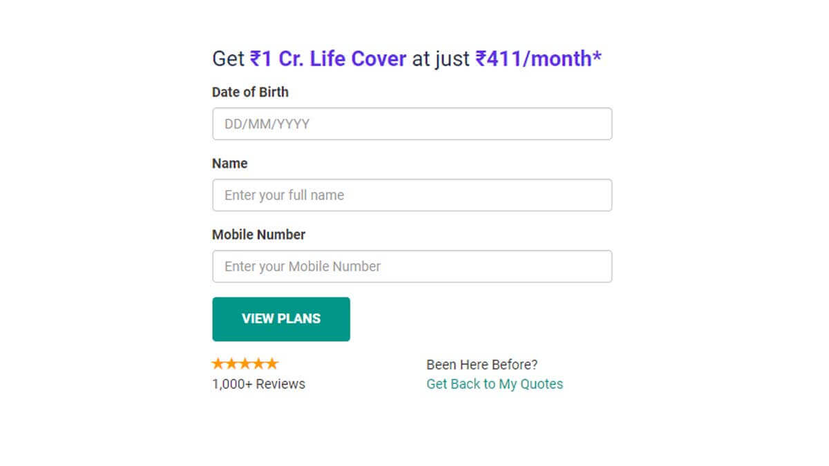 Buy 1 Crore Term Insurance Plan Online - PolicyBachat