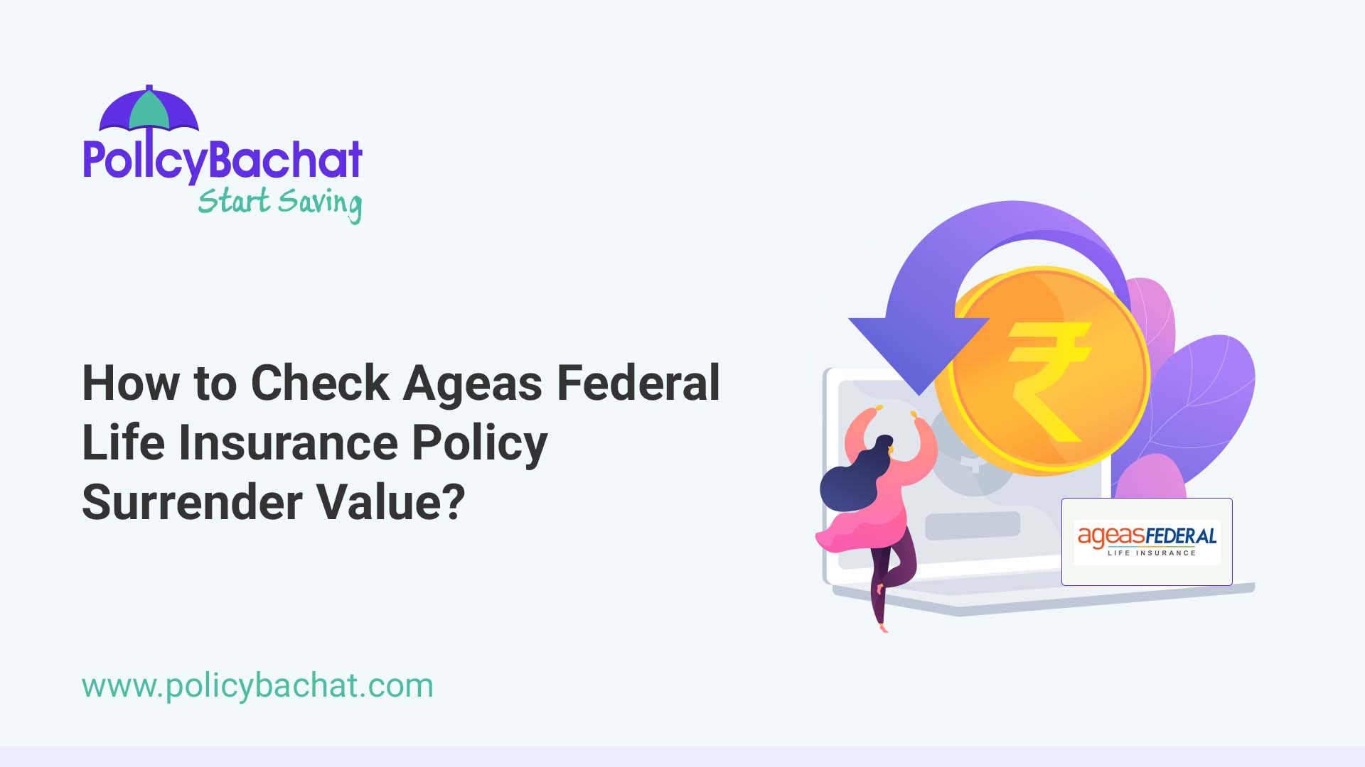 How to Check Ageas Federal Life Insurance Policy Surrender Value ...