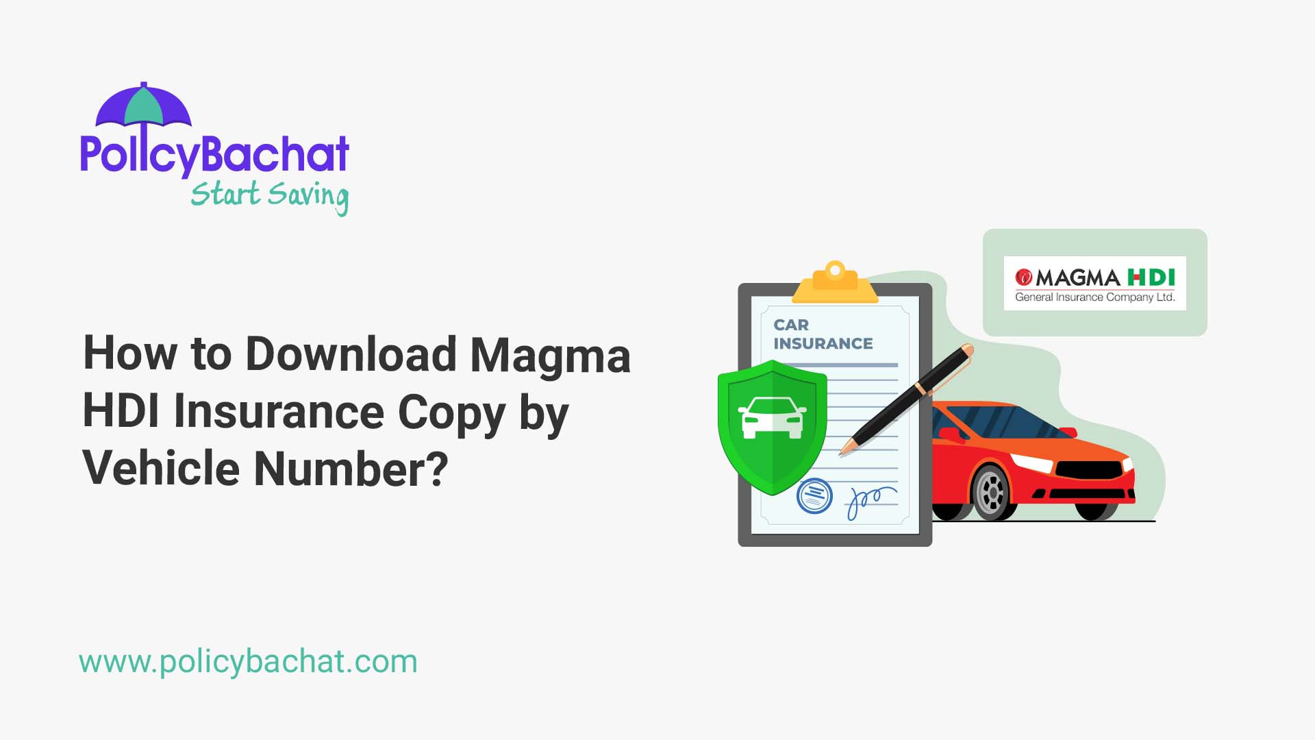 How to Download Magma HDI Insurance Copy by Vehicle Number? - PolicyBachat